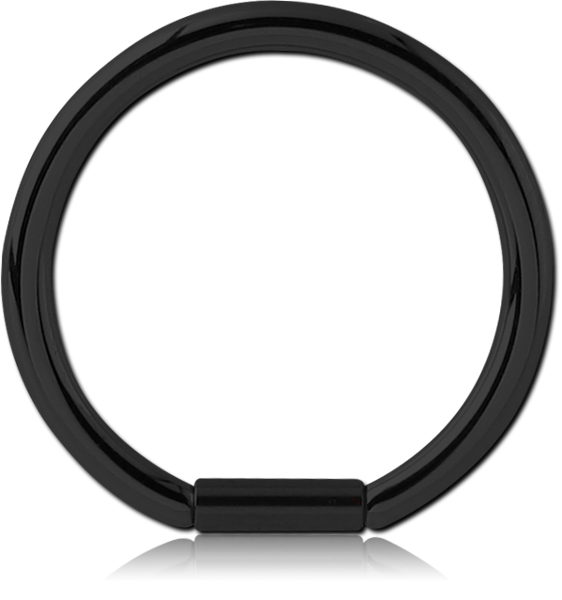 BLACK PVD COATED SURGICAL STEEL BAR CLOSURE RING | BKBCB