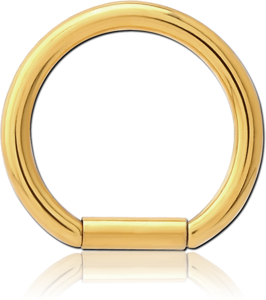 GOLD PVD COATED SURGICAL STEEL BAR CLOSURE RING | GPBCB