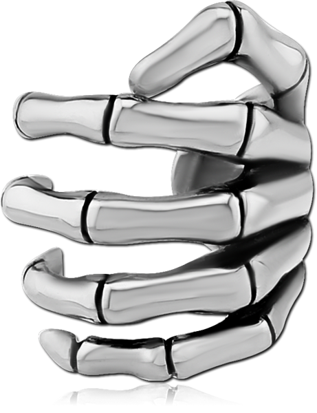 SURGICAL STEEL EAR CUFF - SKELETON HAND | SCEC93