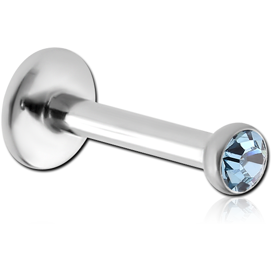 TITANIUM INTERNALLY THREADED JEWELED MICRO LABRET | TINMLBJ